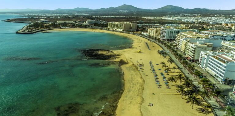 Arrecife's Most Popular Beache for Sand, Surf, Ambience & Families