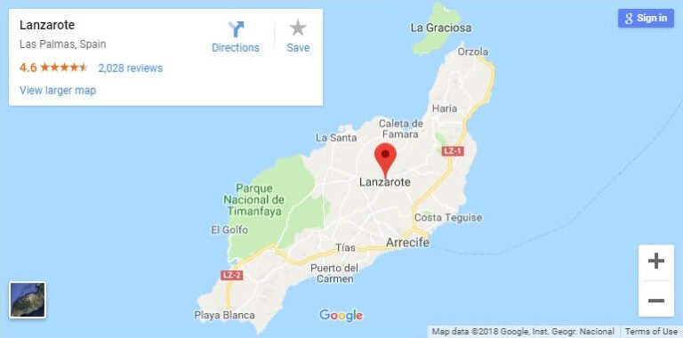 Lanzarote Map: Interactive Road and Satellite Imagery